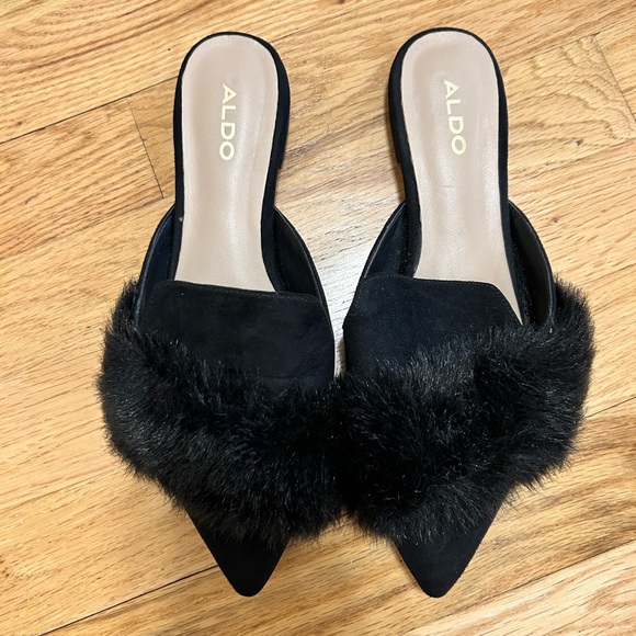 Aldo | Shoes | Aldo Faux Fur Slides | Poshmark